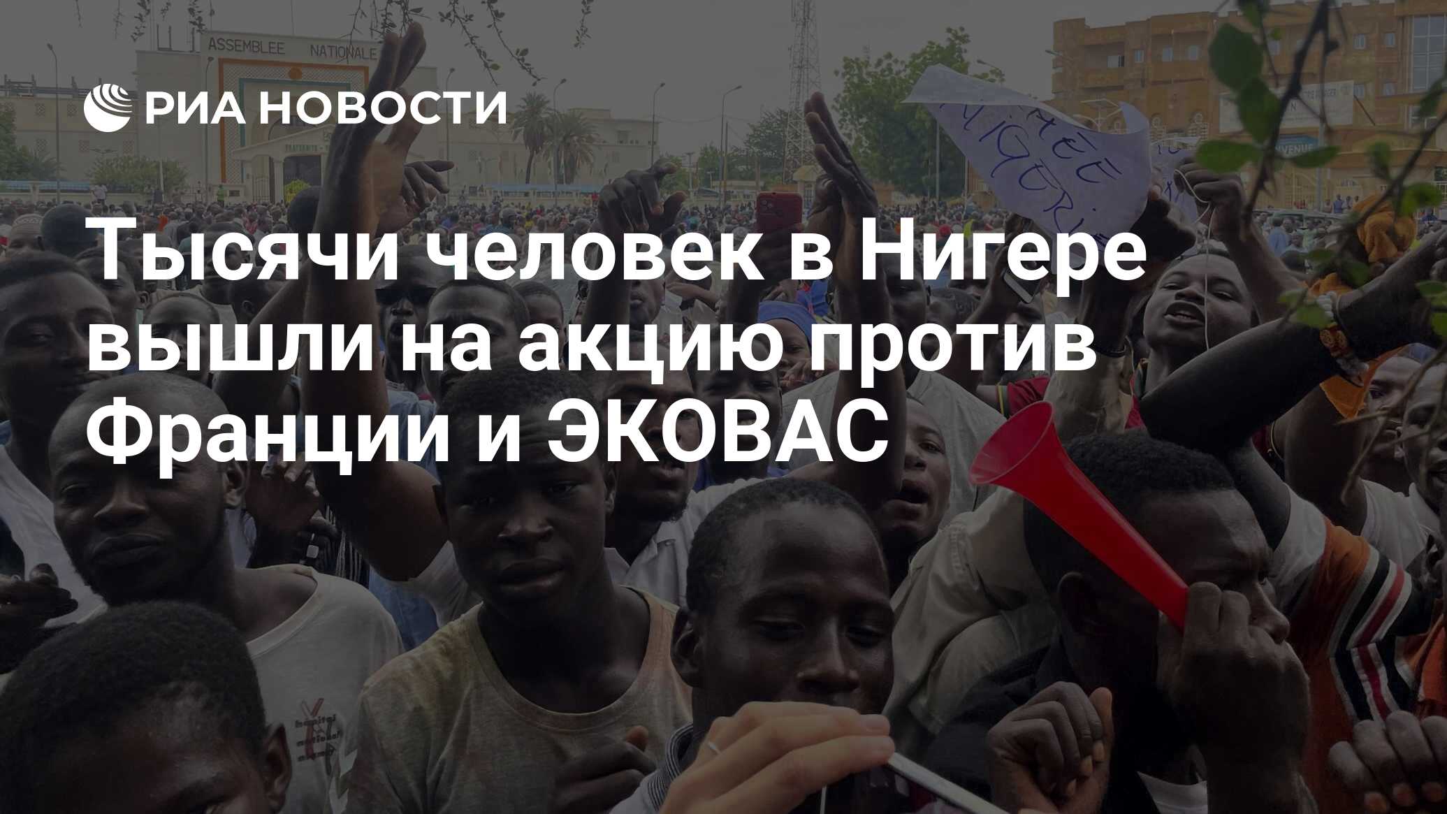 Тысячи человек в Нигере вышли на акцию против Франции и ЭКОВАС РИА