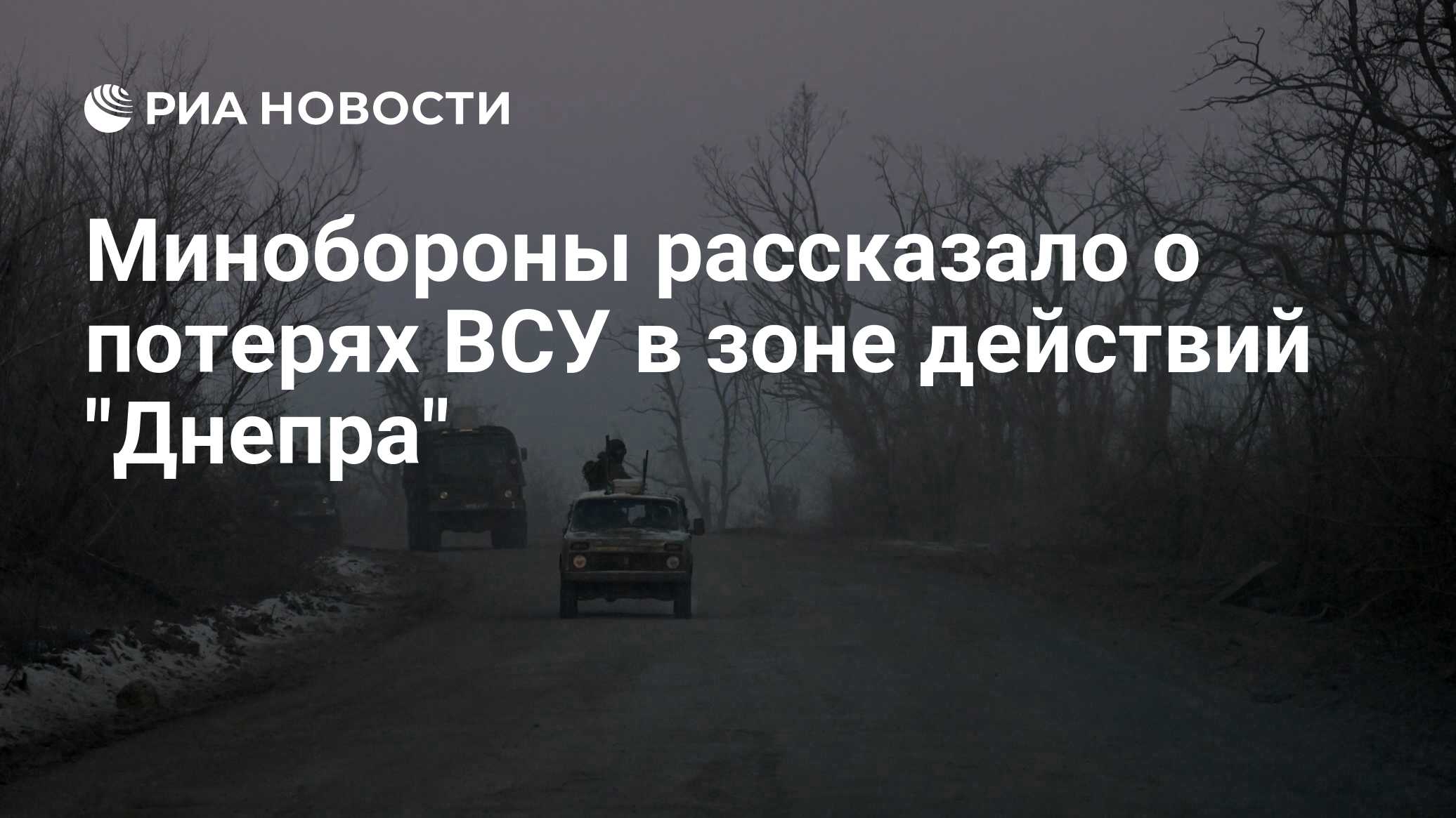 Минобороны рассказало о потерях ВСУ в зоне действий Днепра РИА