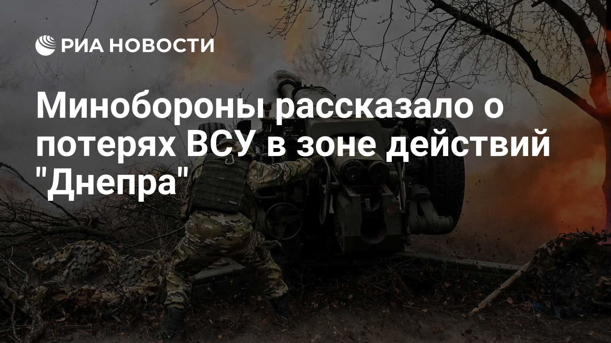 Минобороны рассказало о потерях ВСУ в зоне действий Днепра РИА