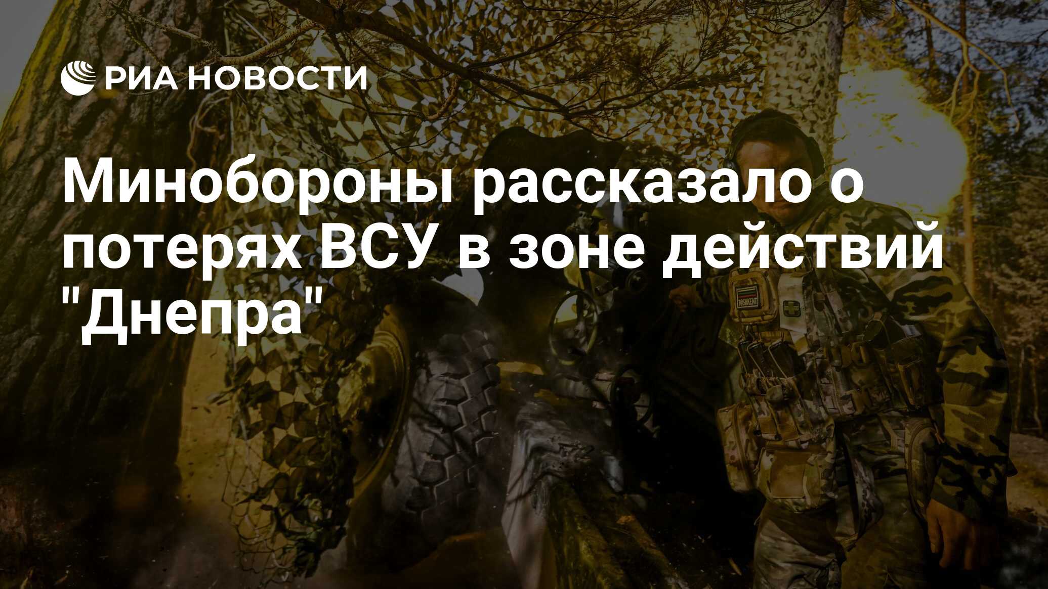Минобороны рассказало о потерях ВСУ в зоне действий Днепра РИА
